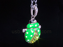 USB Jewel Ladybug Necklace Flash Drive