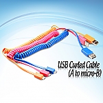 USB Curled Cable (A to micro-B)