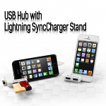 USB Hub with Lightning SynCharger Stand