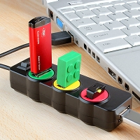 USB Traffic Light 4-Port Hub