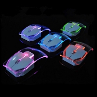 Wireless Transparent Illuminated USB Mouse