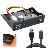 2-Port USB 3.0 Type-A + 2-Port USB 3.1 Type-C 3.5 Front Panel with USB ...