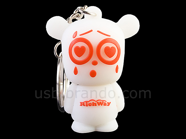 USB Astonished Bear Keychain Flash Drive
