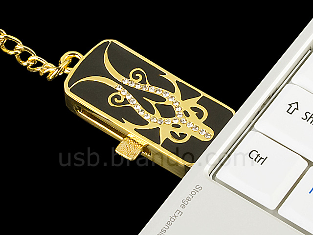 USB Jewel Graceful Pendant Keychain Flash Drive