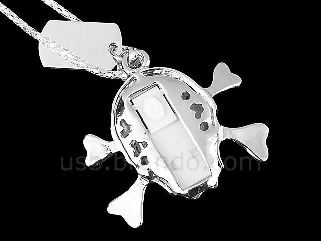 USB Jewel Pirate Skull Necklace Flash Drive