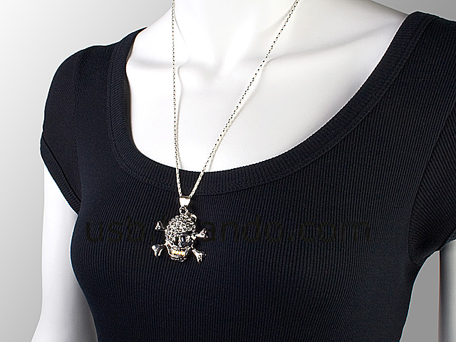 USB Jewel Pirate Skull Necklace Flash Drive