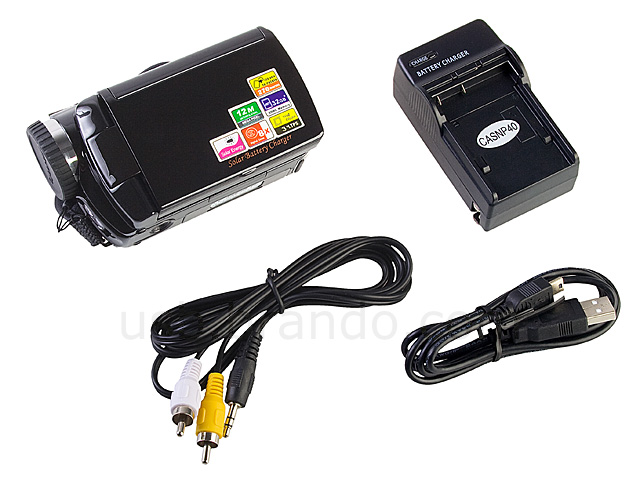 Digital Video Camcorder with Dual Solar Charger