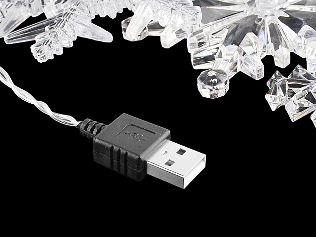 USB Snowflakes Decor Light (12 LED Lights)